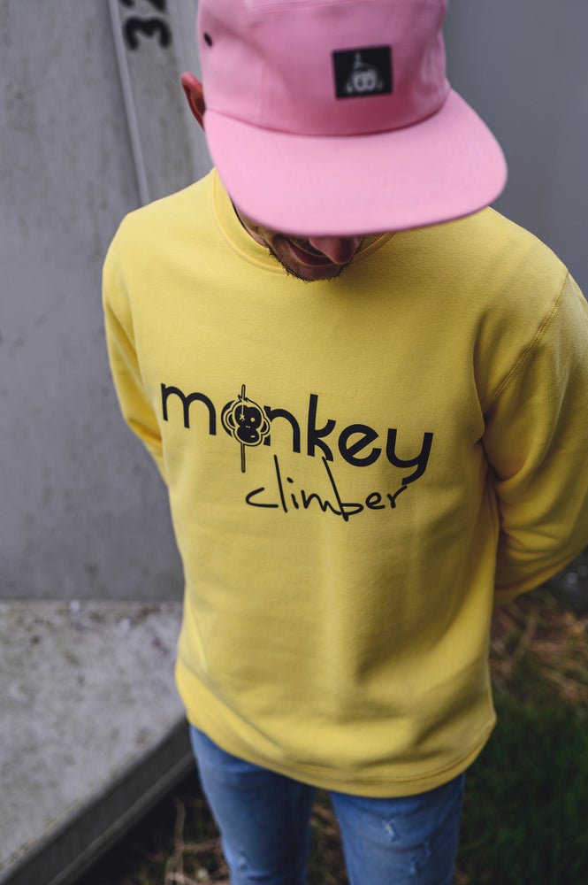 Front Cover crewneck I Yellow Fizz – Monkey Climber Magazine
